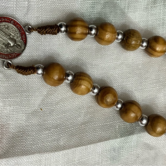 inri | Jewelry | Vintage Wooden Bead Rosary From Jerusalem | Poshmark